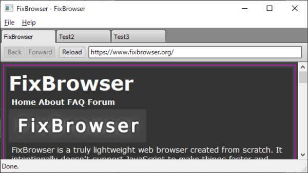 ゼロから作られた超軽量ブラウザ「FixBrowser」のアルファ版公開、JavaScript非対応でリソース消費量を大幅削減 - プラメポータル